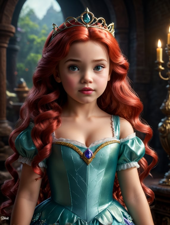 Premium Free ai Images | disney princess ariel in real life as toddler ...