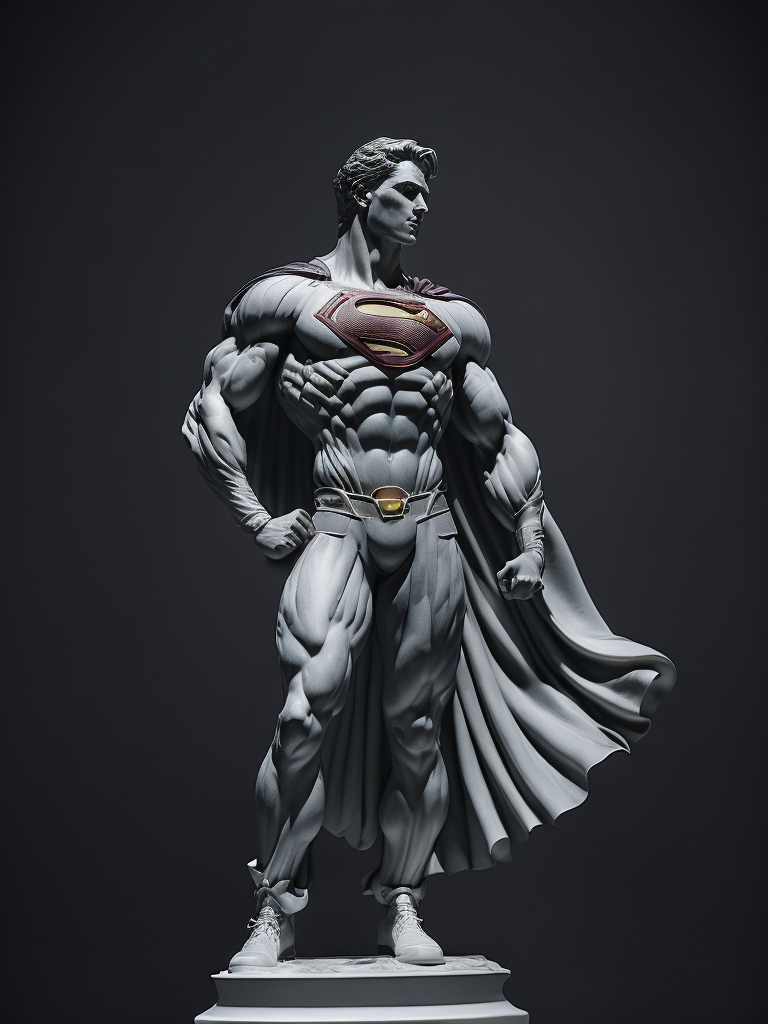 Lumenor AI Image Generation - marble statue of superman