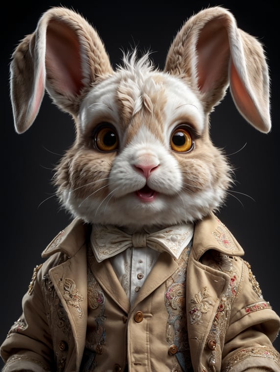 Premium Free ai Images | bunny lop beige