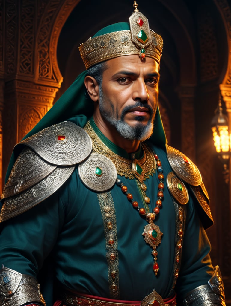 Premium Free ai Images | ismail sharif king of morocco