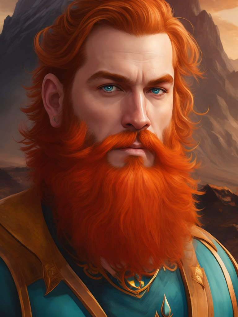 Premium Free ai Images | old dwarf portrait caravaggio ginger hair ...