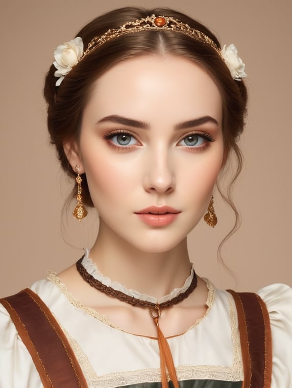 Premium Free ai Images | create softened depiction of girl resembling ...
