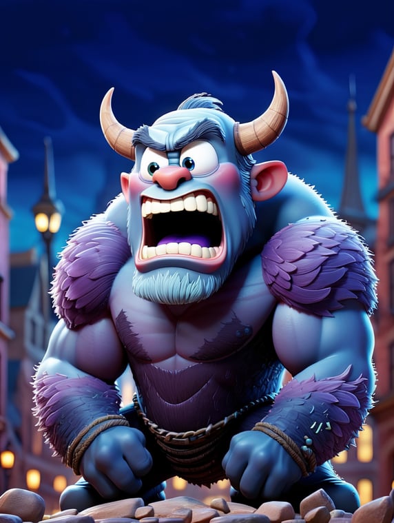 Premium Free ai Images | big evil monster