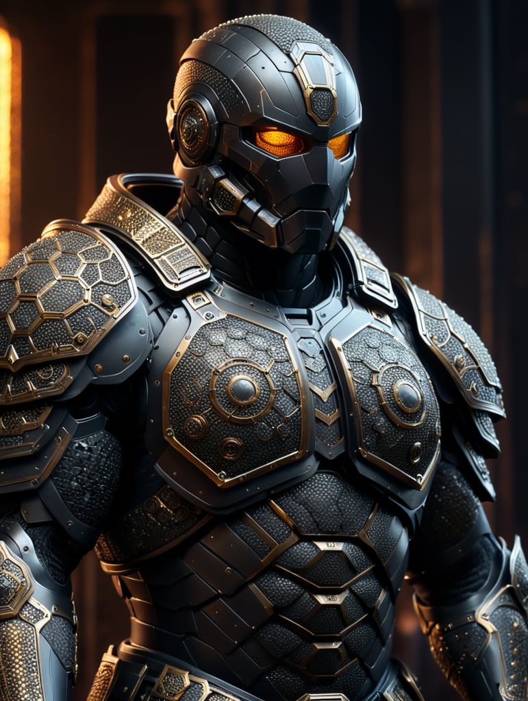 Premium Free ai Images | create human body armor with micro hexagon cells