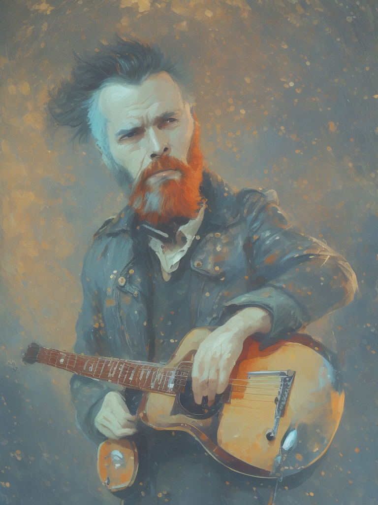 Premium Free ai Images | rock star vincent van gogh on stage with his ...