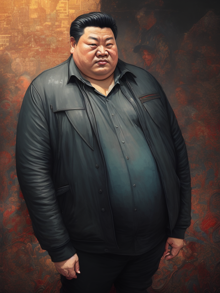 Lumenor AI Image Generation - chinese fat mafia boss painting portrait ...