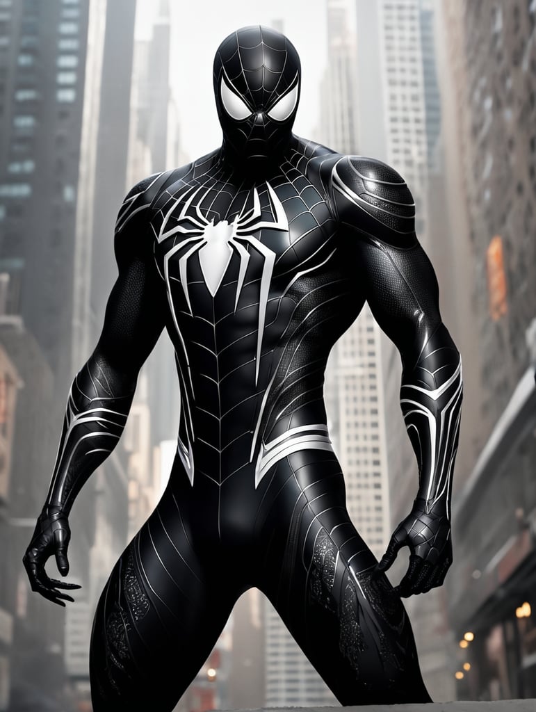 Premium Free ai Images | symbiote spider man suit