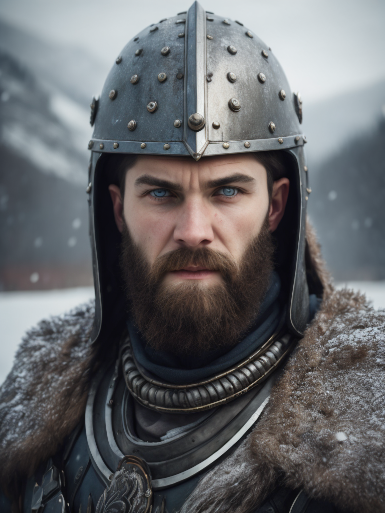 Lumenor AI Image Generation - portrait of medieval slavic warrior with ...