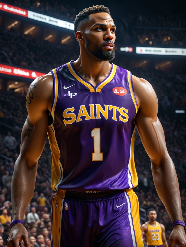 Premium Free ai Images | saints and lsu basketball jersey