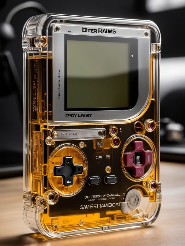 Premium Free ai Images | see through polycarbonate game boy designed by ...