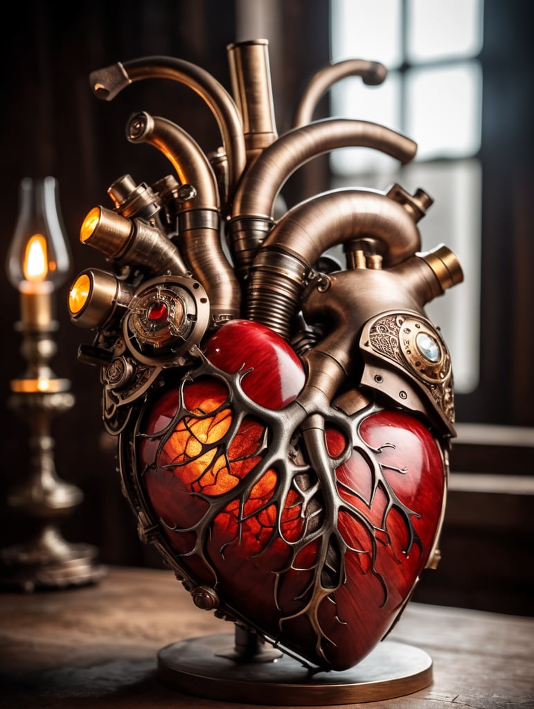 Premium Free ai Images | human heart made by skilled craftsman in ...