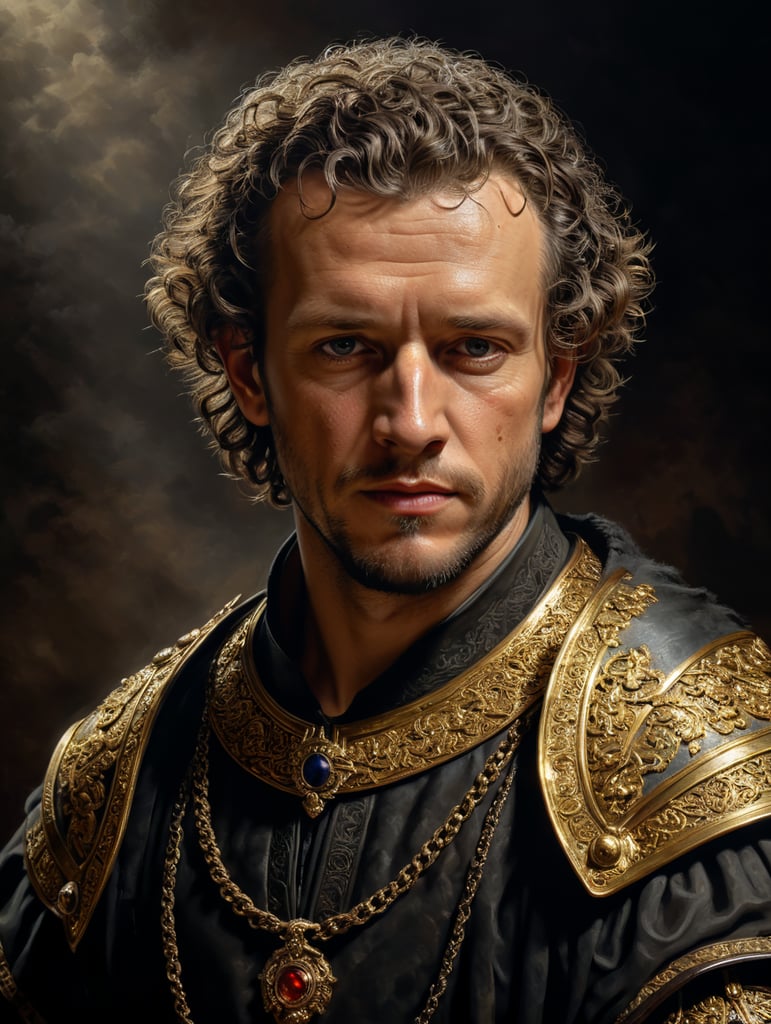 Premium Free ai Images | rembrant painting of ryan chaffe