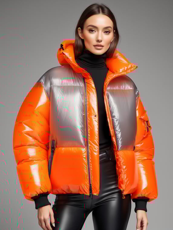 Premium Free ai Images | inflatable vibrant orange minimalist womens ...