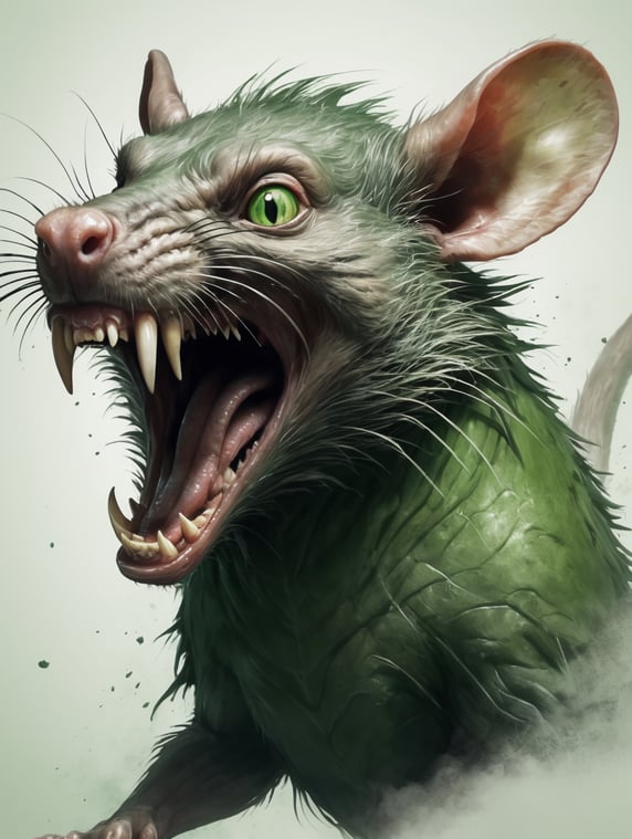 Premium Free ai Images | huge evolved mutant rat screaming horror theme ...