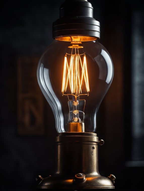 Premium Free ai Images | edison lamp macro photo epic shot