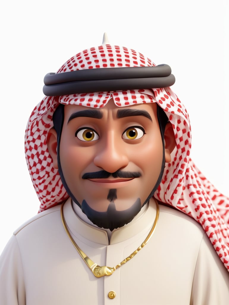 Premium Free ai Images | cartoon saudi man