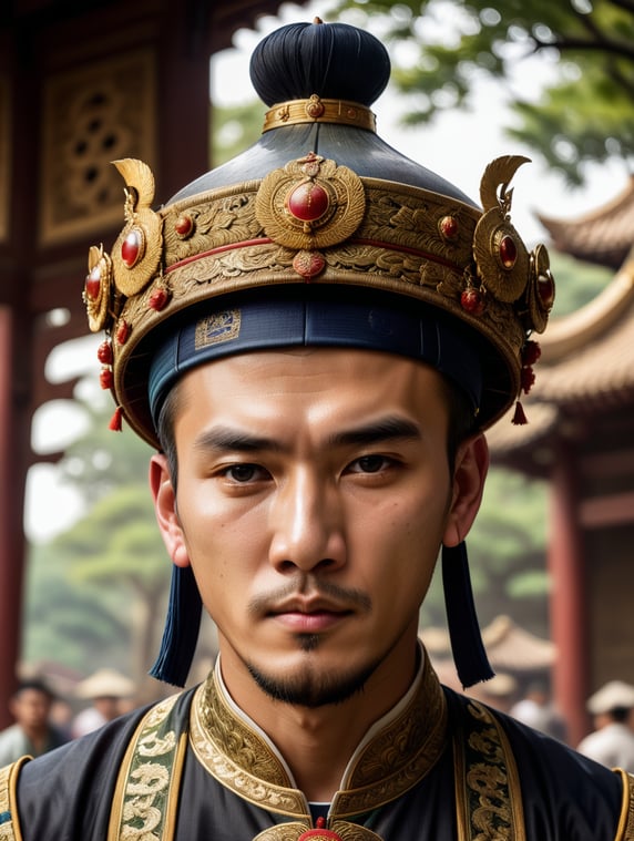 Premium Free ai Images | the emperor of the ming dynasty face of young ...