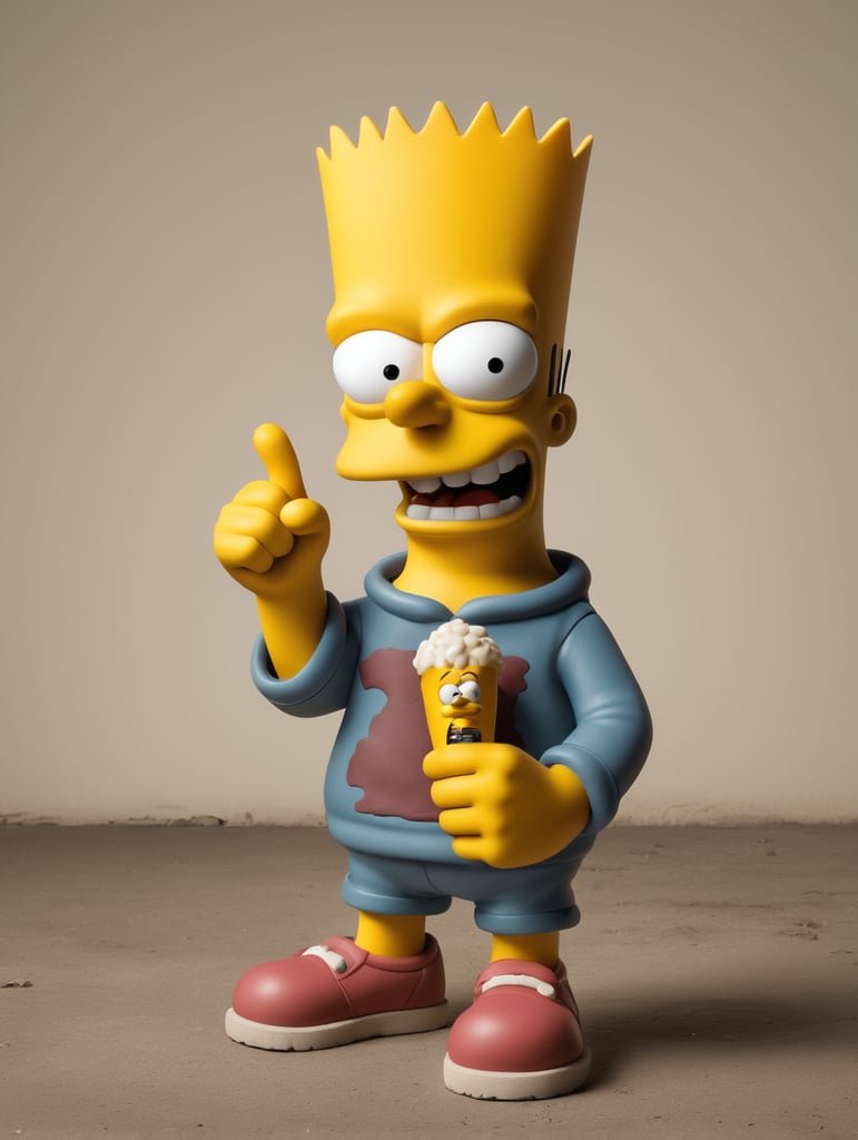 Premium Free ai Images | bart simpson with his willy out