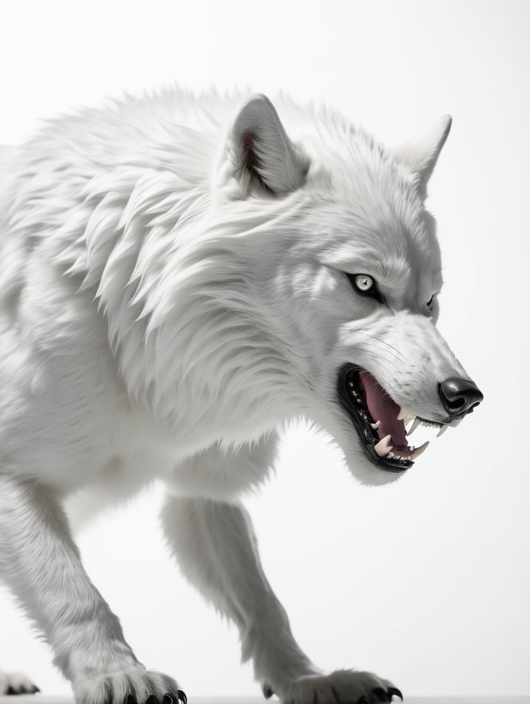 Premium Free ai Images | side view shiny black werewolf crawling