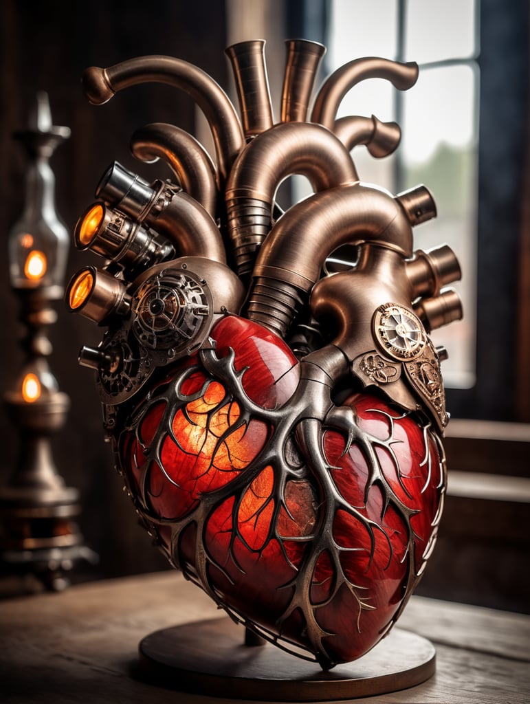 Premium Free ai Images | human heart made by skilled craftsman in ...