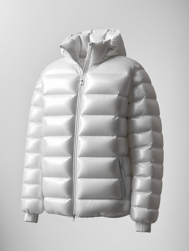 Premium Free ai Images | inflatable white minimalist womens puffer ...
