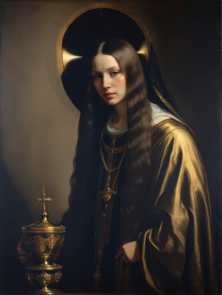 Premium Free ai Images | masterpiece portrait by rembrandt van rijn of ...