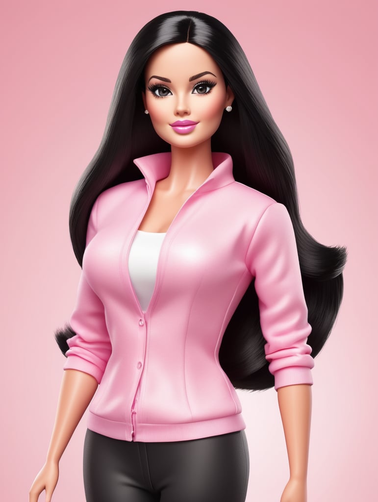 Premium Free ai Images | simple vector illustration of an adult barbie ...