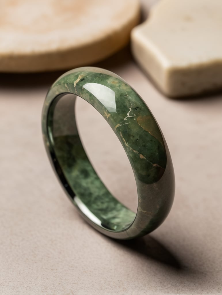 Premium Free ai Images | ring made of green jasper