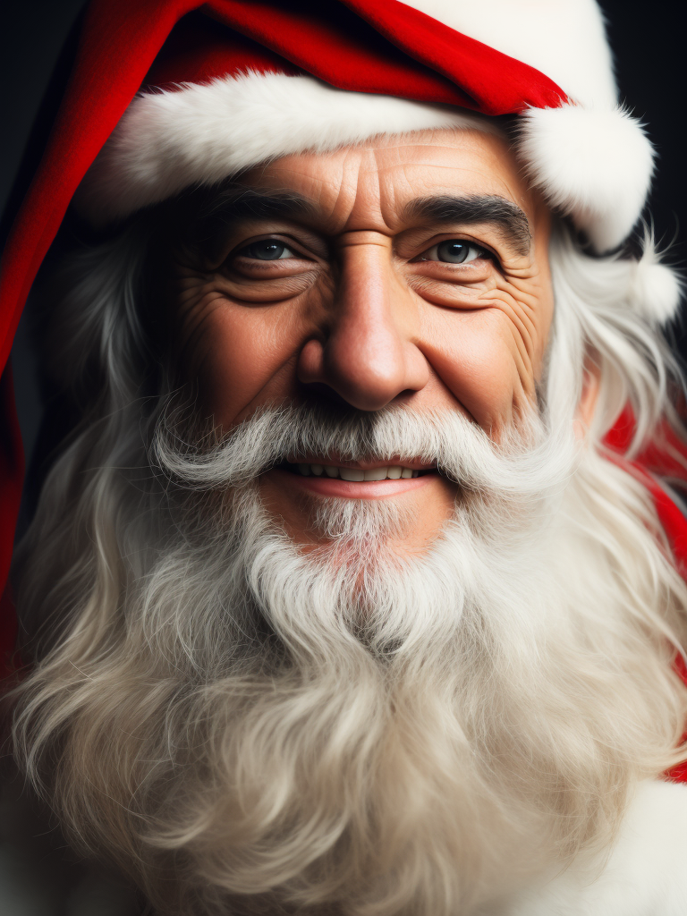 Lumenor AI Image Generation - portrait of happy santa claus smiling ...