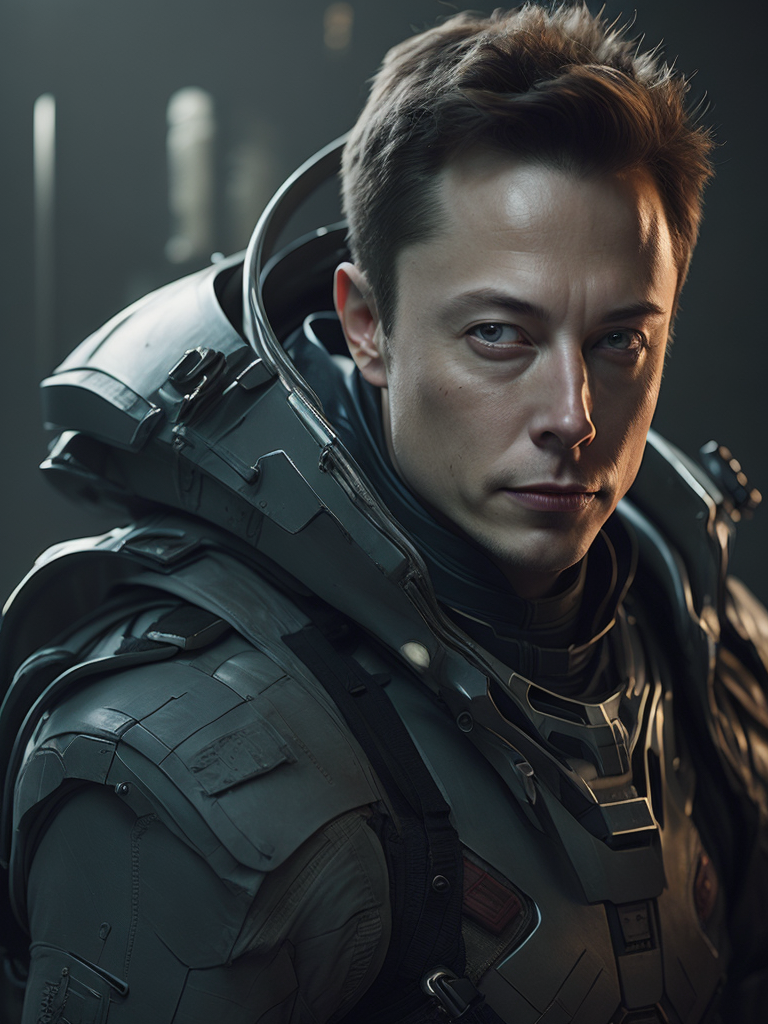 Premium Free ai Images | portrait of elon musk in the iron man suit ...