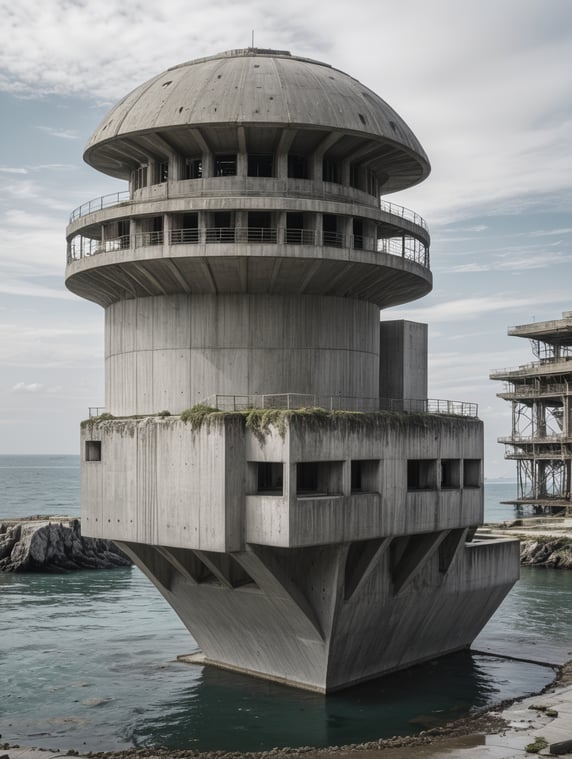 Premium Free ai Images | visualize technical drawings style abandoned ...