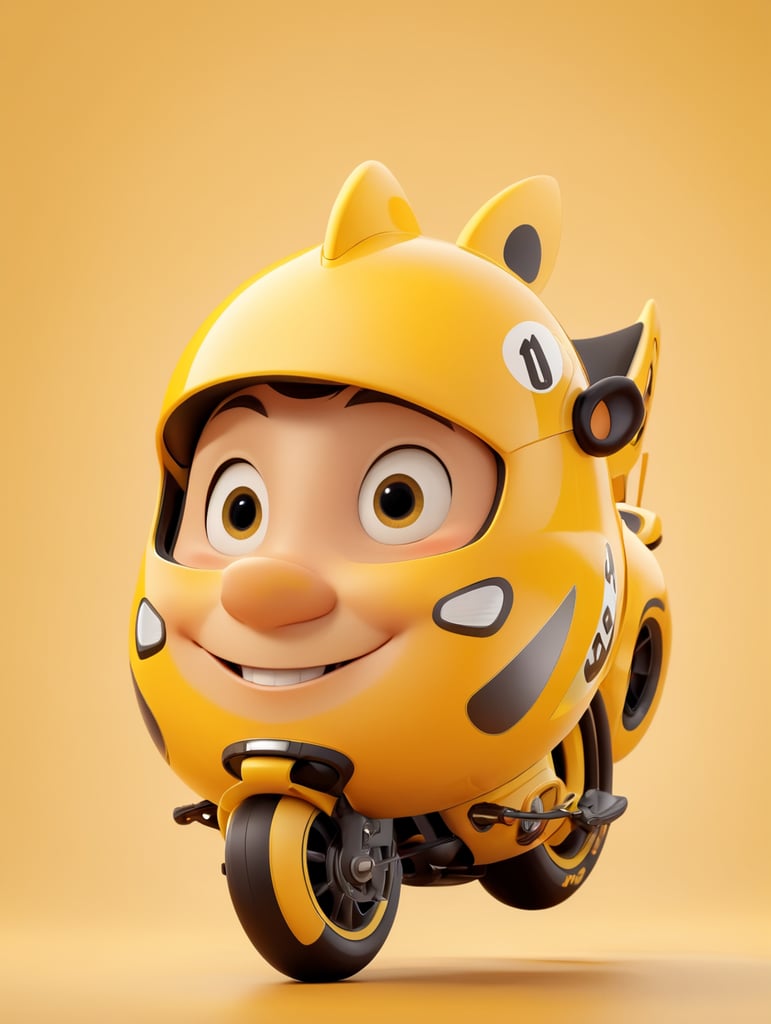 Premium Free ai Images | smiling and cheerful racer in yellow racer ...