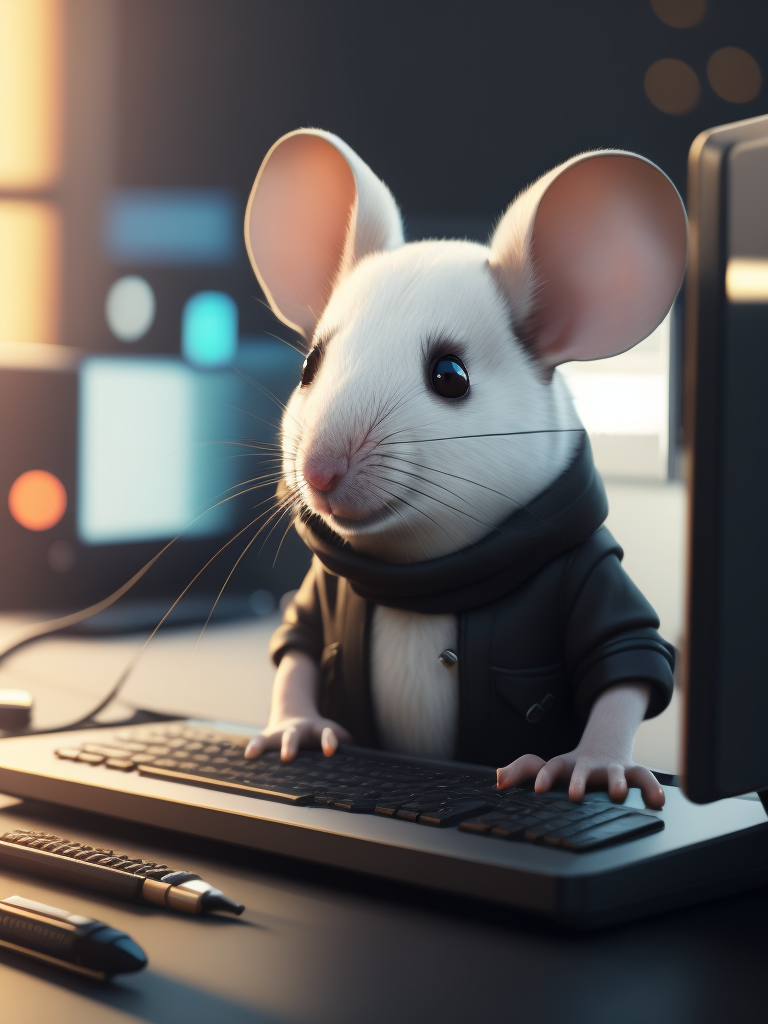 Lumenor AI Image Generation - cute white mouse look like human stylized ...