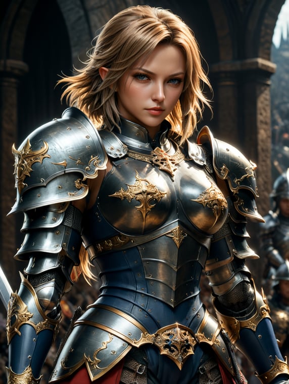 Premium Free ai Images | woman knight final fantasy ix art chaster desing