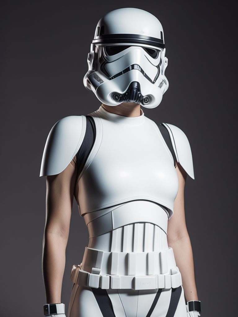 Lumenor AI Image Generation - fit girl in stormtrooper outfit exposed ...