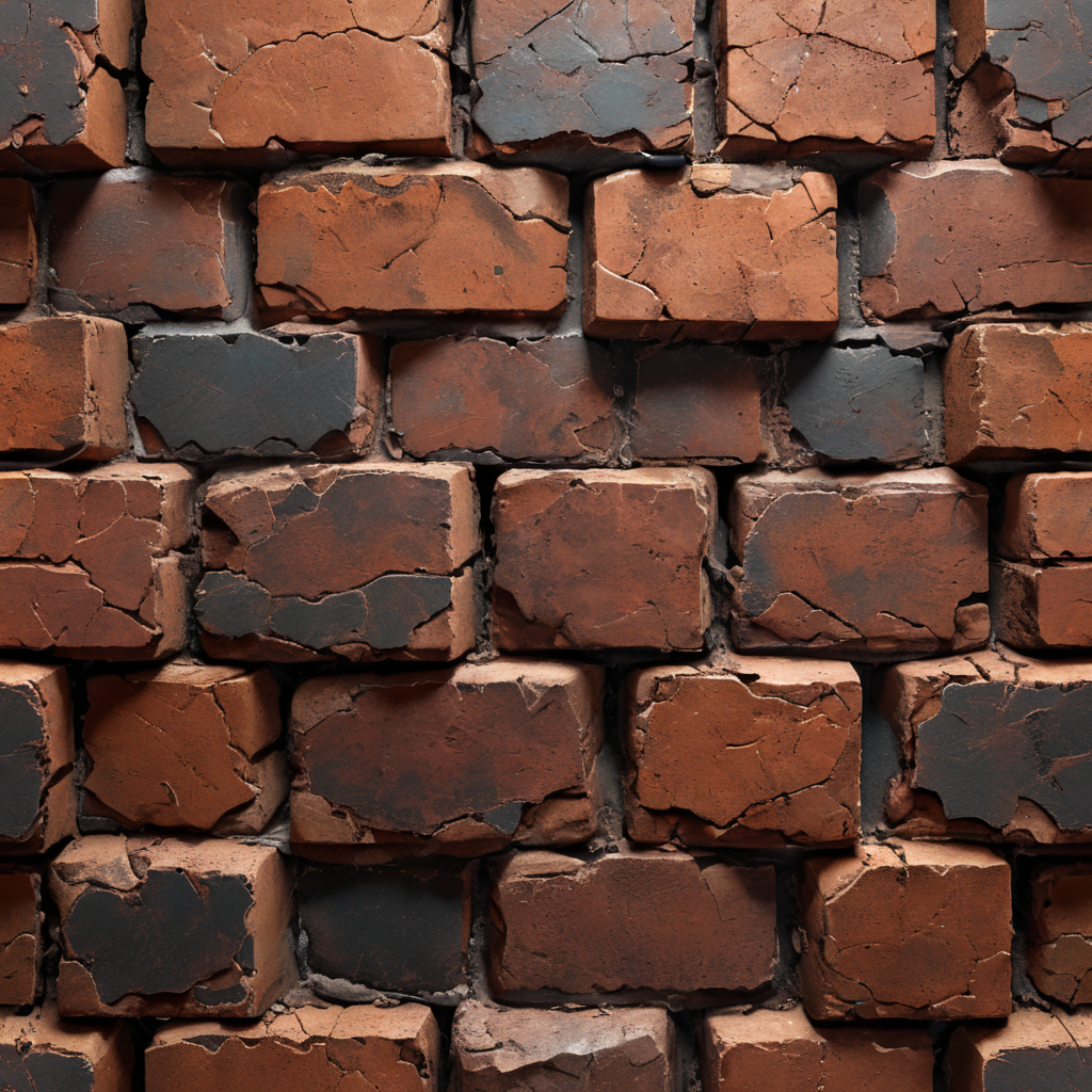 Premium Free ai Images | cracked brown brick texture seamless