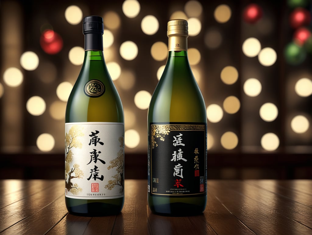 Premium Free ai Images | realistic bottle of sake high quality ...