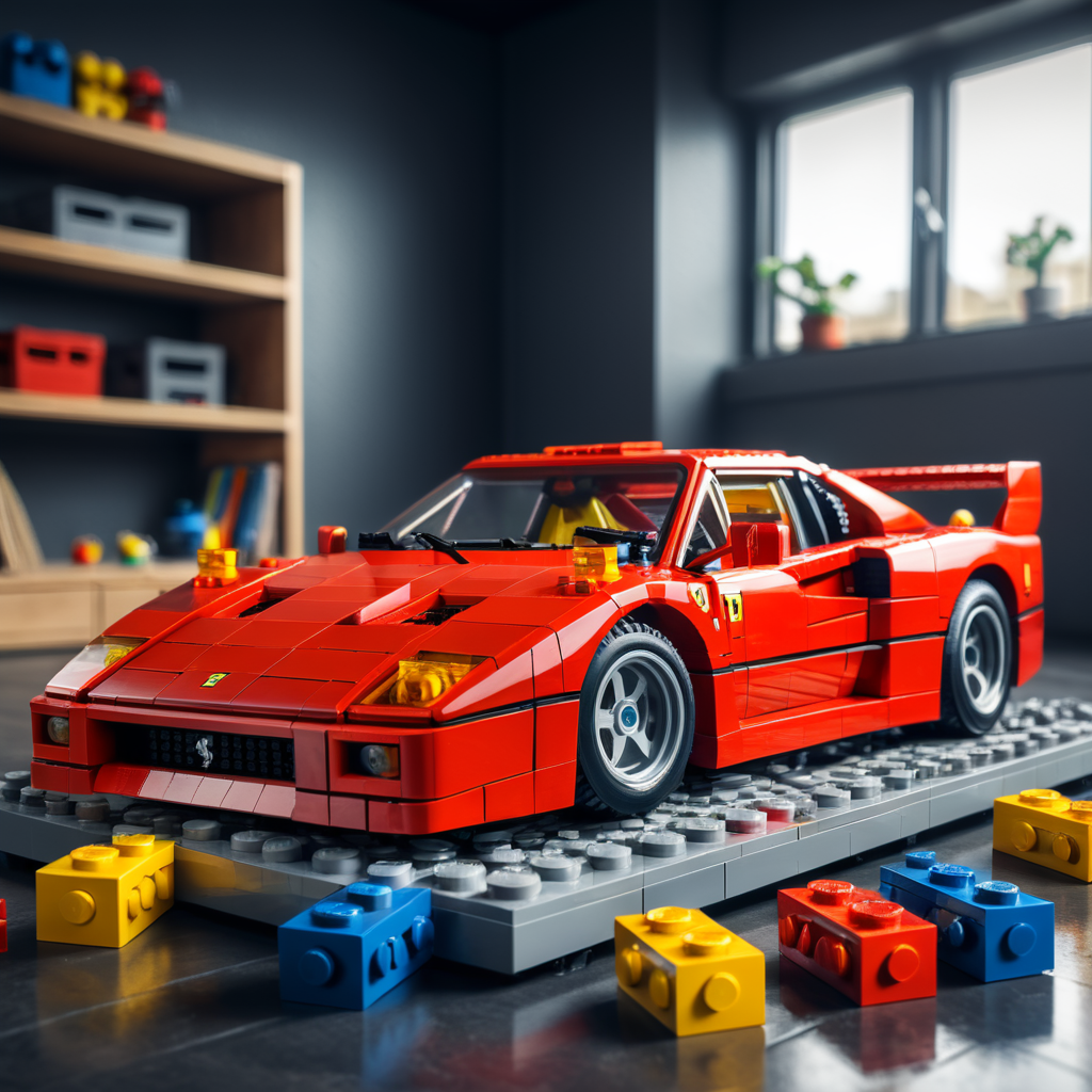 Premium Free ai Images | ferrari with lego bricks without background ...