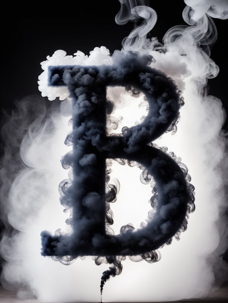Premium Free ai Images | letter made from smoke smokey letter letter