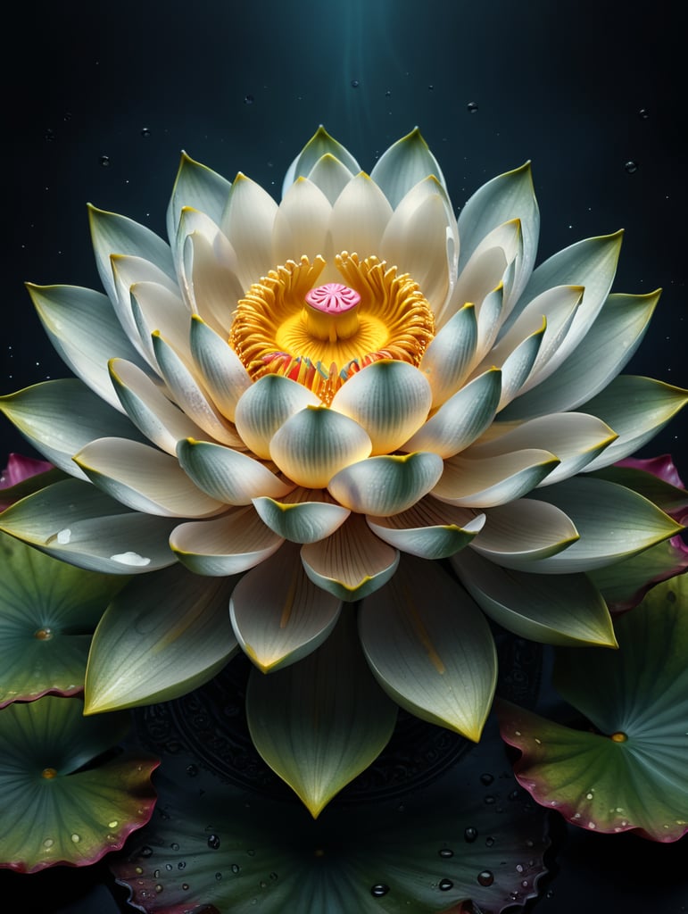 Premium Free ai Images | abstract lotus flower