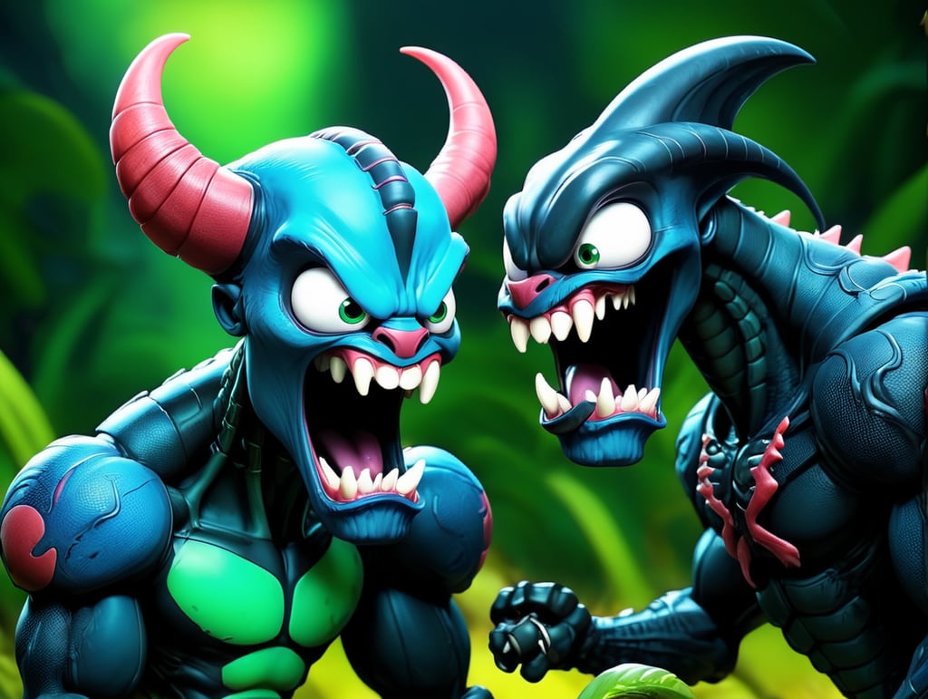 Premium Free ai Images | aliens vs predator venom