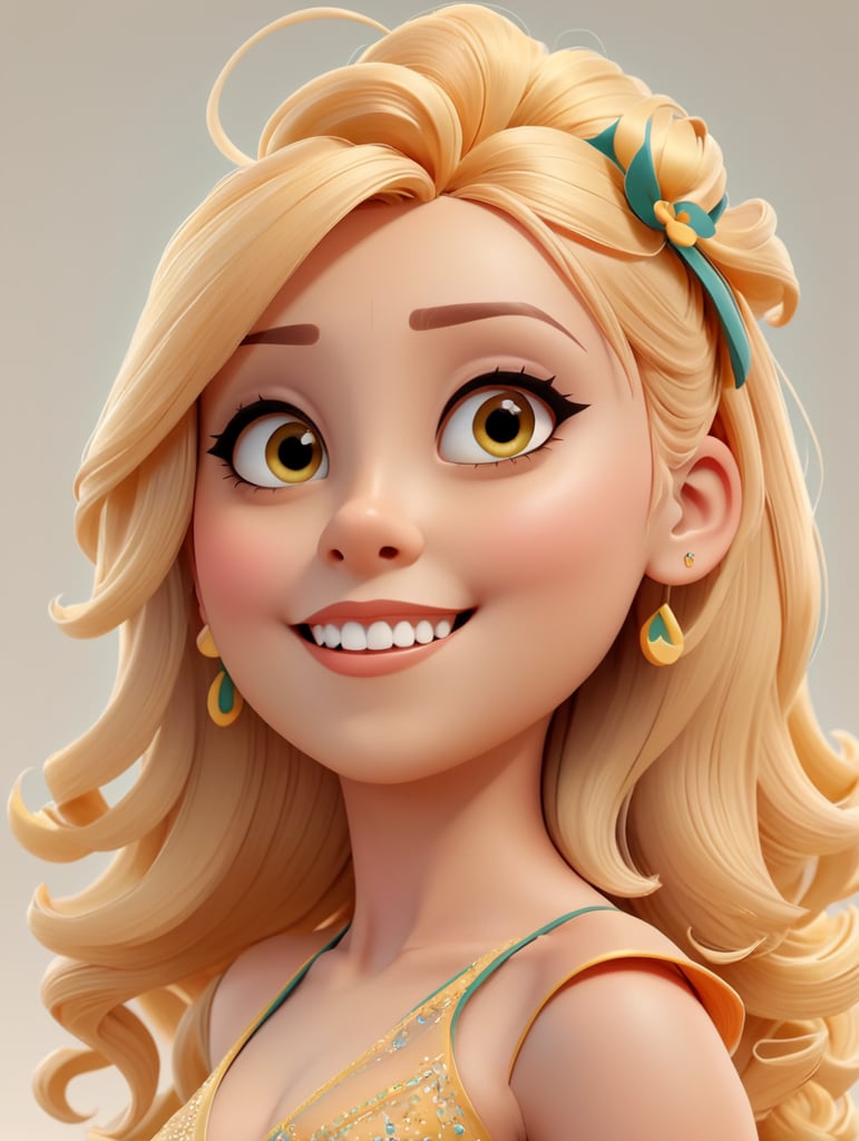 Premium Free ai Images | pixar blonde girl jazz dancer full body pose