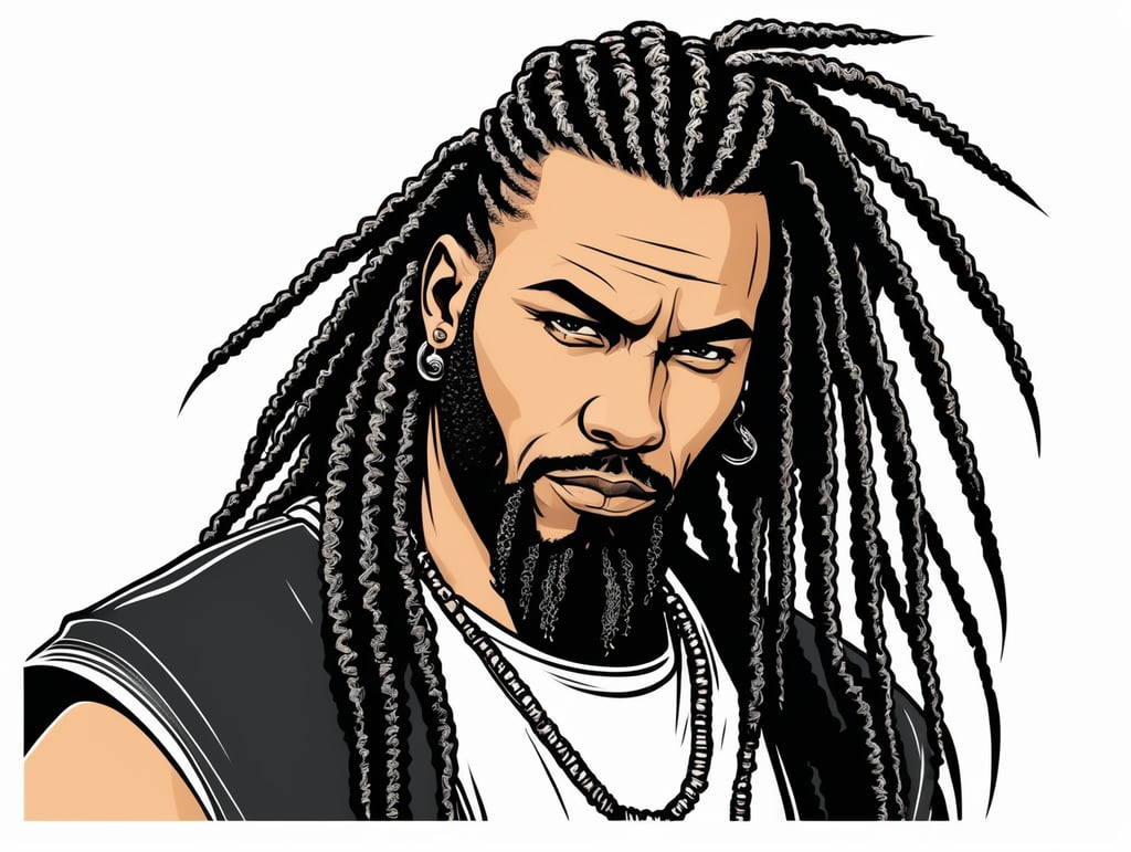 Premium Free ai Images | very arrogant gangster with dreadlocks in the ...