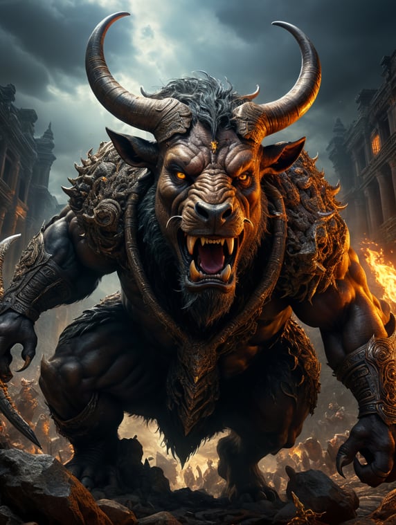 Premium Free ai Images | minotaure