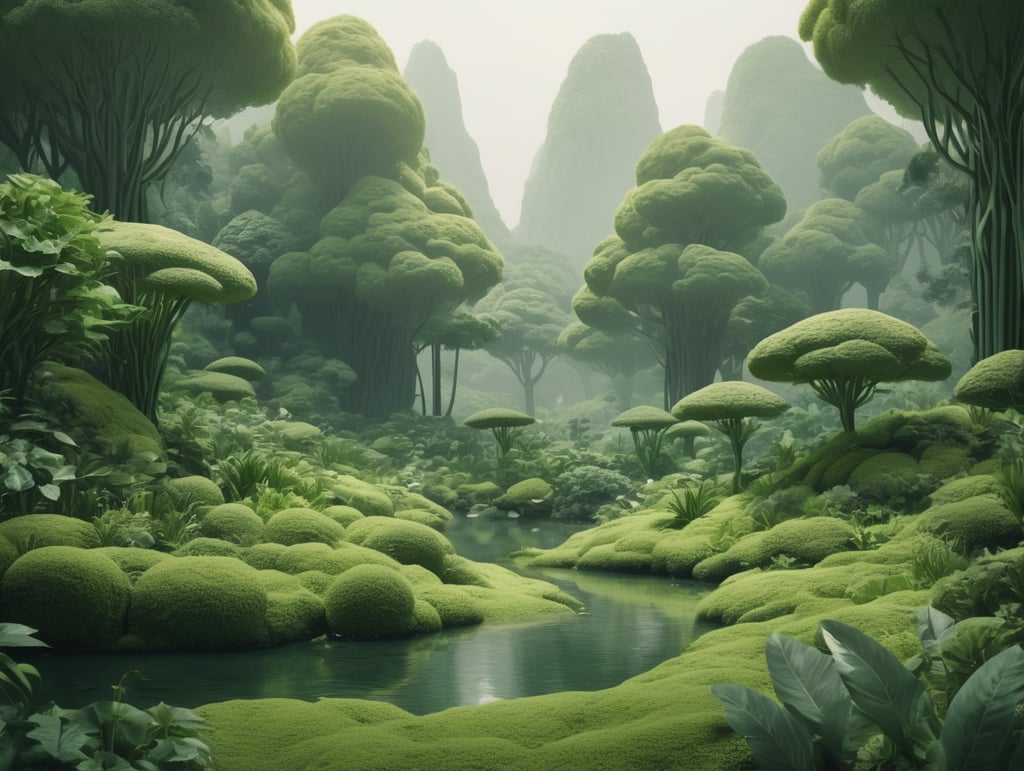 Premium Free ai Images | green ecosystem