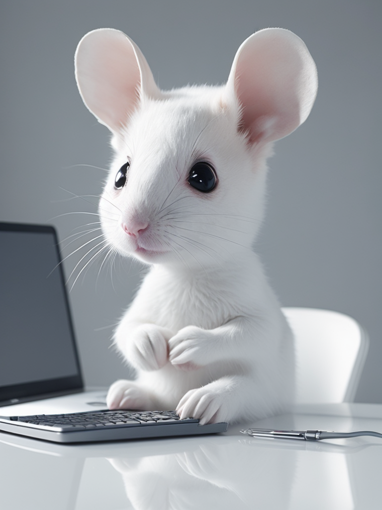 Lumenor AI Image Generation - cute white mouse look like human stylized ...