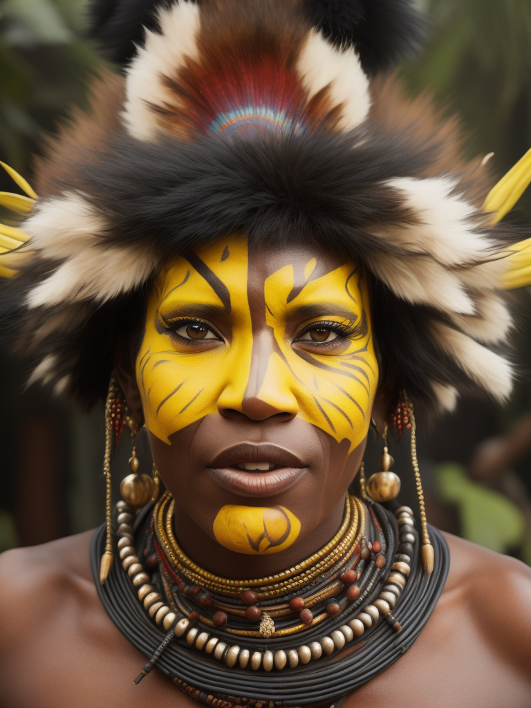 Lumenor AI Image Generation - papua new guinea native person female ...