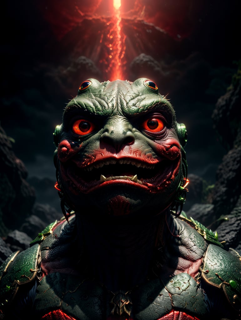 Premium Free ai Images | pepe the frog in the diablo fantasy style dark ...