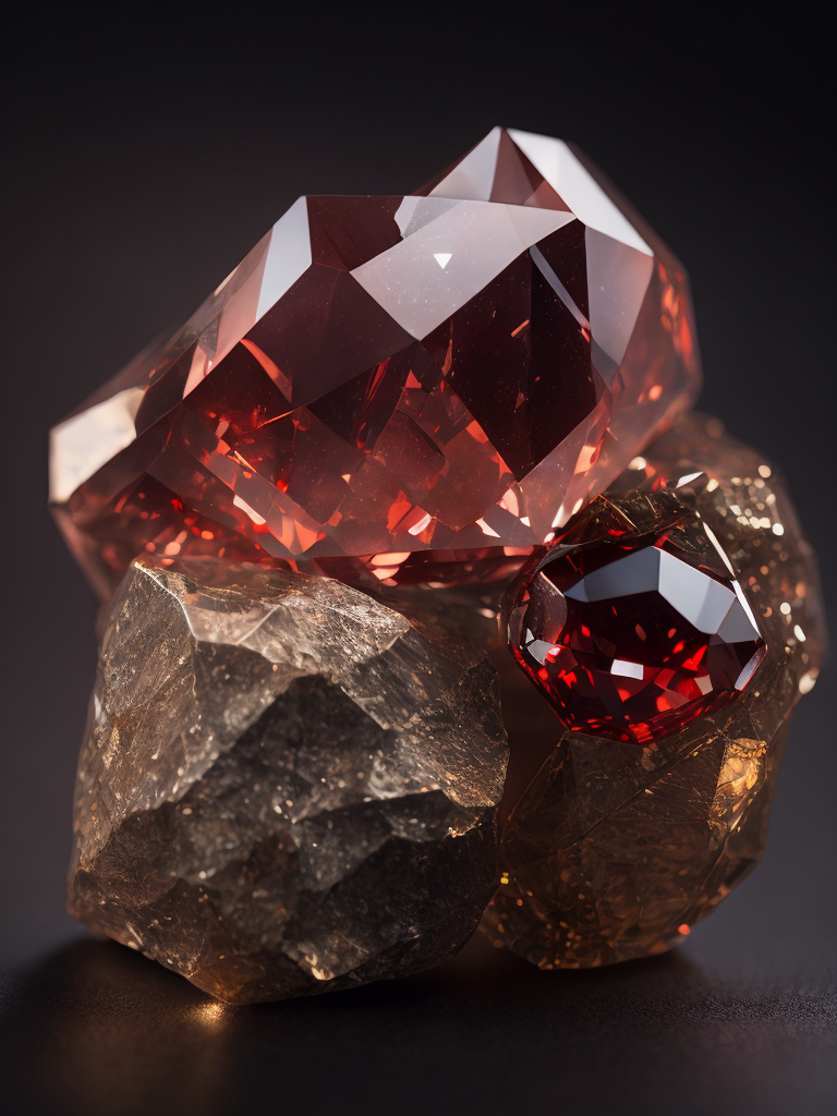 Premium Free ai Images | red gem crystal