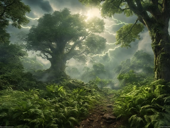 Premium Free ai Images | heavy green fog heavy green smoke huge green ...